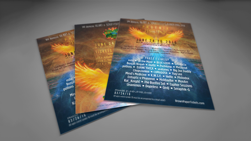Heart & Soulstice Gathering Flyers | Rikki Morehouse Graphic Design